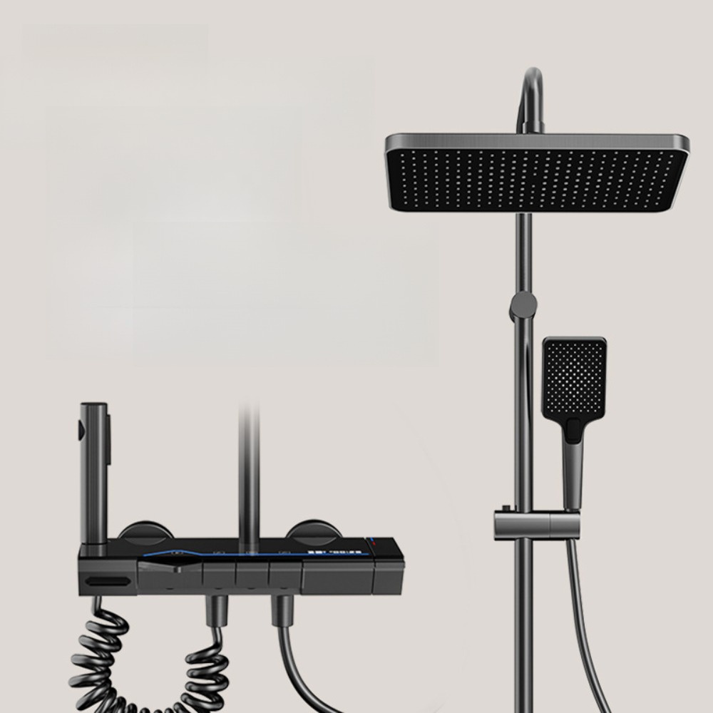 Jual Shower set, household ambient light, temperature control digital ...