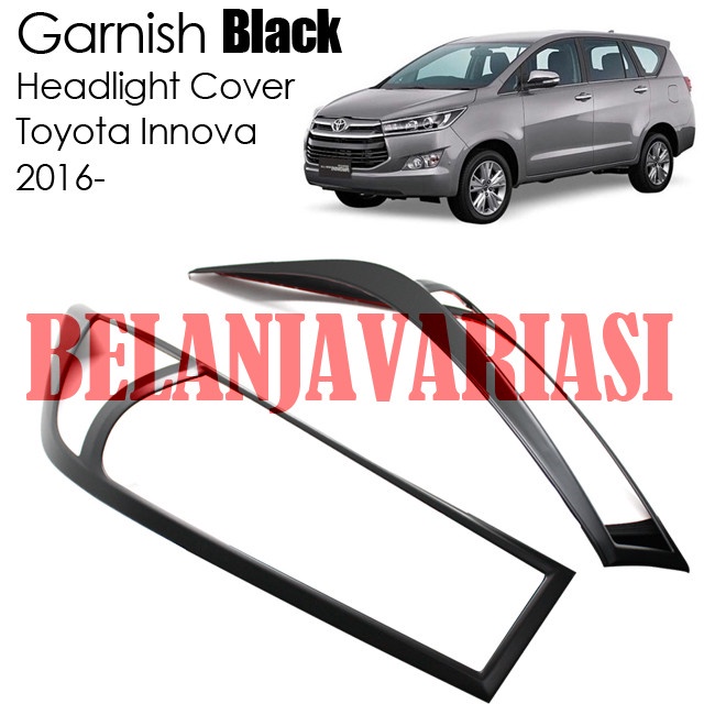 Jual Hemat Innova 2016- Headlight Lampu Depan Cover Garnish Black Hitam ...