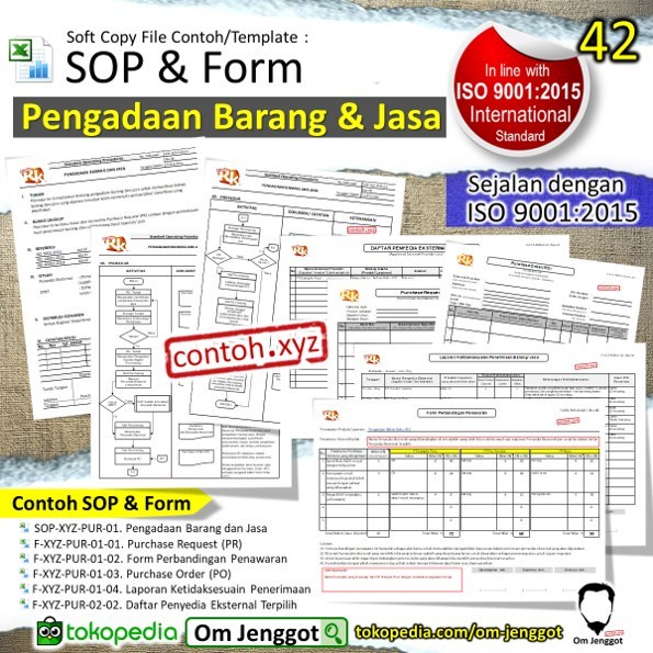 Jual Trs - [Softcopy] Contoh Sop & Form Pengadaan Barang Dan Jasa, Iso 9001:2015 | Shopee Indonesia