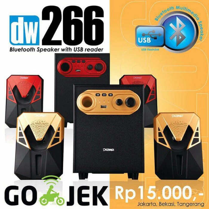 Jual Speaker Aktif Bluetooth DAZUMBA DW266 with Bass Kontrol | Shopee ...