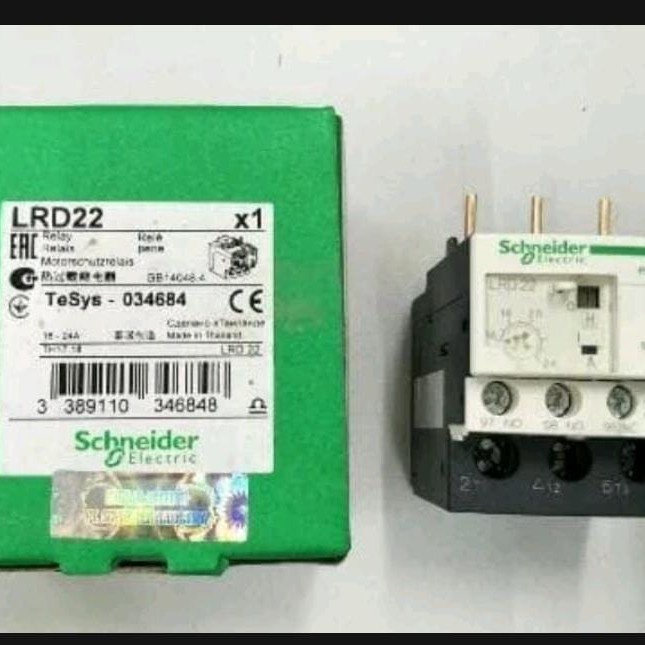 Jual Thermal Overload Lrd22 Schneider Original 16 - 24A | Shopee Indonesia