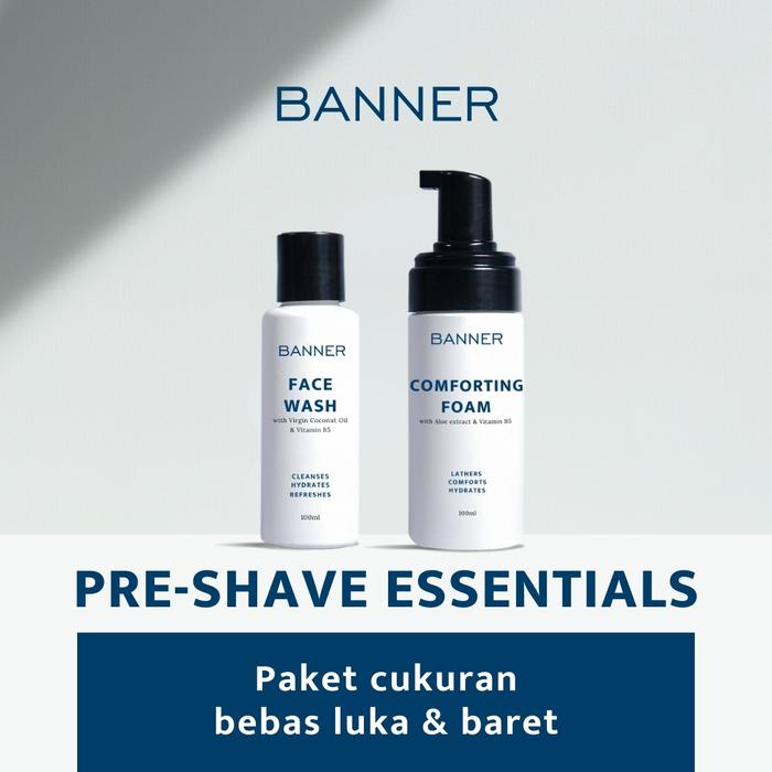 Jual Banner Pre Shave Essentials (Sabun Muka & Krim Cukur) | Shopee ...