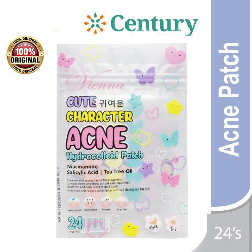 Jual Vienna Cute Character Acne Hydrocelsol Oil Patch 24's / Acne Patch ...