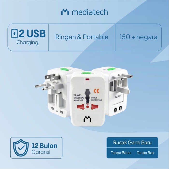 Jual Travel Adaptor With USB Output UTA 3 - Colokan Steker | Shopee ...