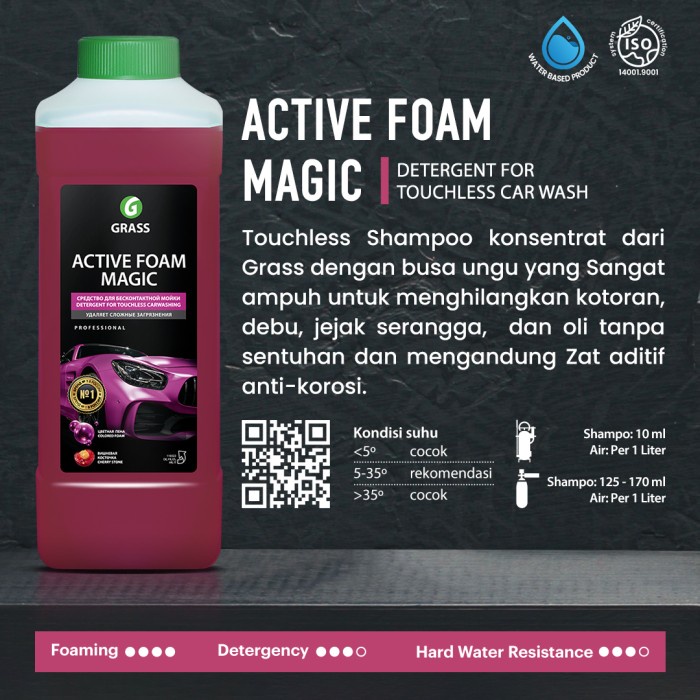 Jual GRASS ACTIVE FOAM MAGIC TOUCHLESS SHAMPOO 1 LITER | Shopee Indonesia