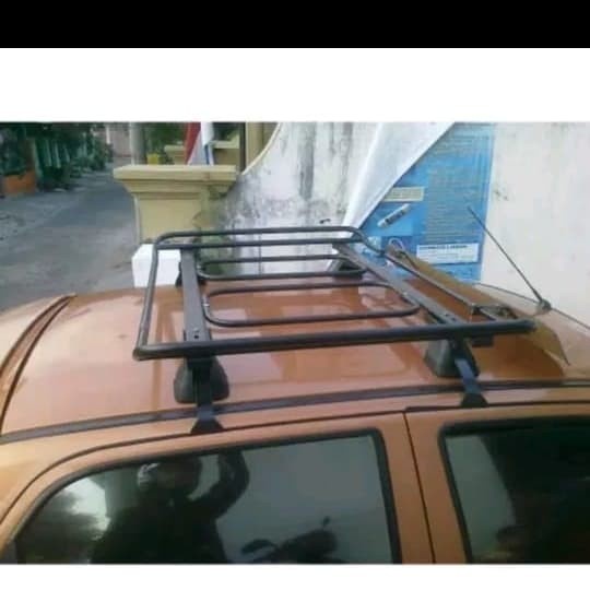 Jual roof rak bagasi atas mobil/ rak jack kaki 4 hitam universal ...