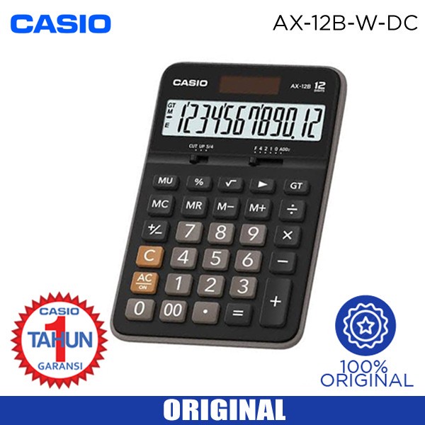Jual Casio Electronic Calculator Ax-12B 12 Digits | Shopee Indonesia