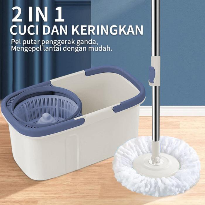 Jual Alat Pel Super Ultra Spin Mop / Set Alat Pel Lantai Stainless Mop ...