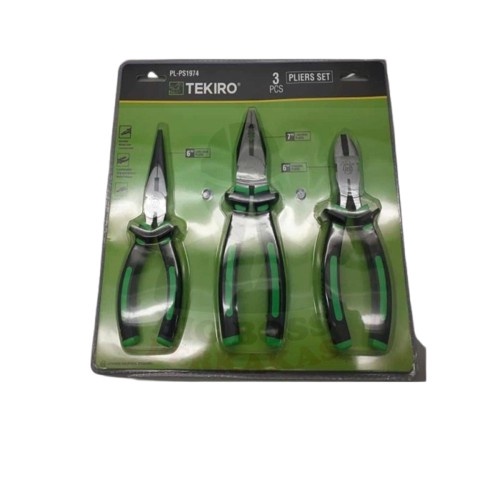 Jual Tekiro Paket Tang Kombinasi-Potong-Lancip Set Tekiro Tang Set 3 Pcs | Shopee Indonesia