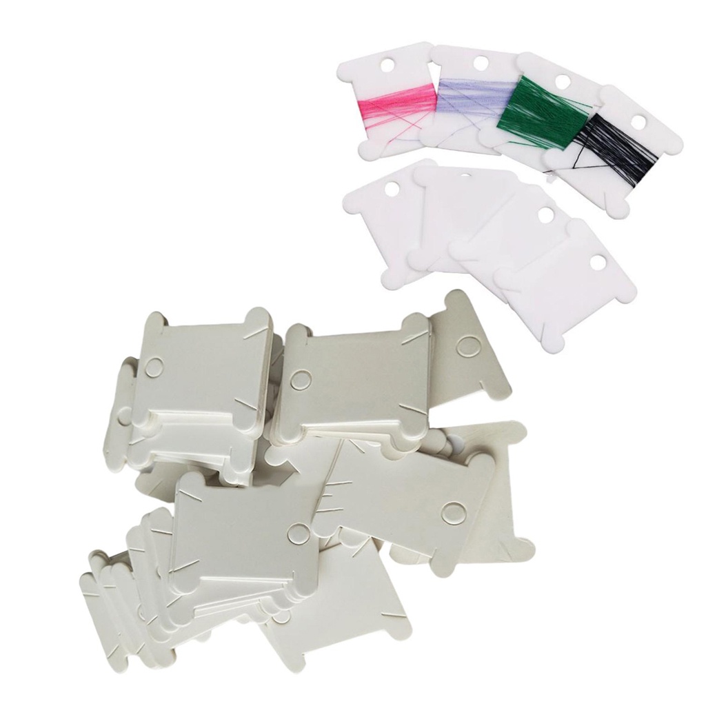 Jual 200x Hard Cardboard Floss Bobbins Thread Bobbin Needlework Tool ...