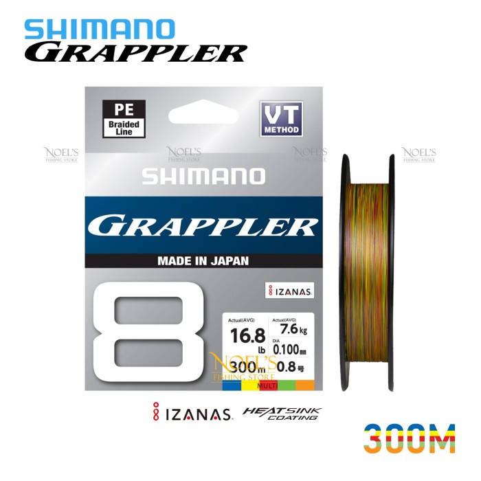Jual SENAR PE SHIMANO GRAPPLER 300M MULTICOLOR IZANAS MADE IN JAPAN | Shopee Indonesia