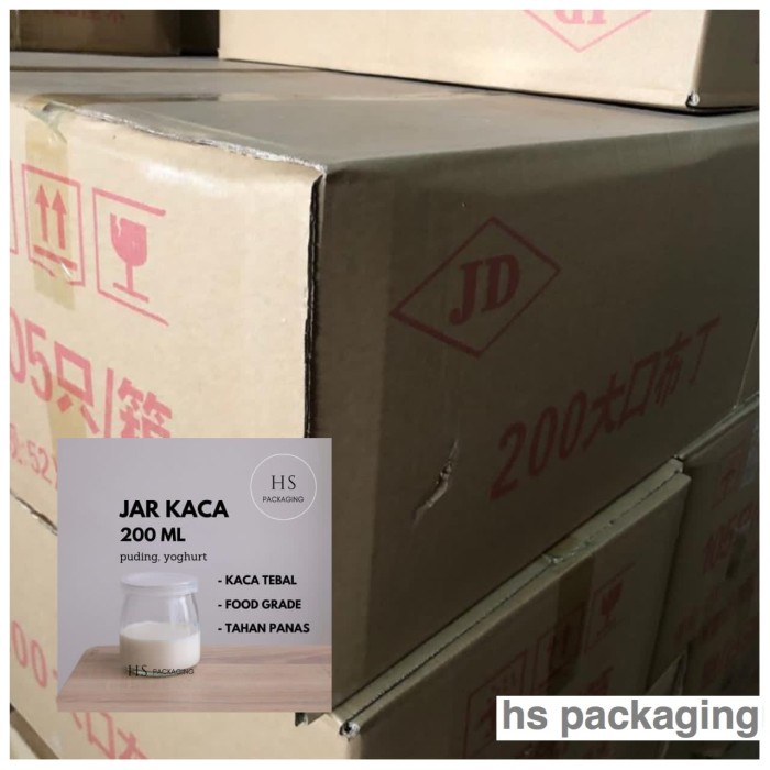Jual SATU DUS 200ml Toples Kaca tutup plastik / Glass Jar 200 ml ...