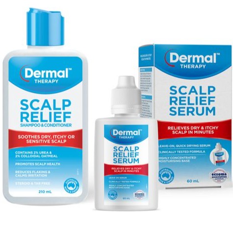 Jual Dermal Therapy Scalp Relief Shampoo & Conditioner 210ml for dry ...