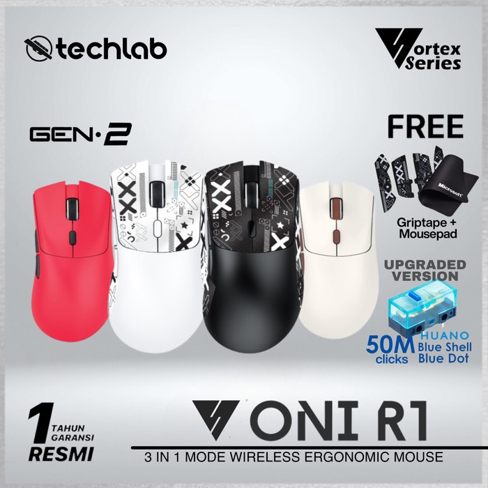 Jual [Good] Vortexseries R1 ONI Wireless Gaming Mouse 3 in 1 Connection ...
