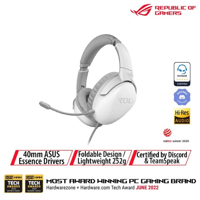 Jual [Good] ASUS ROG Strix Go Core Moonlight White Gaming Headset ...