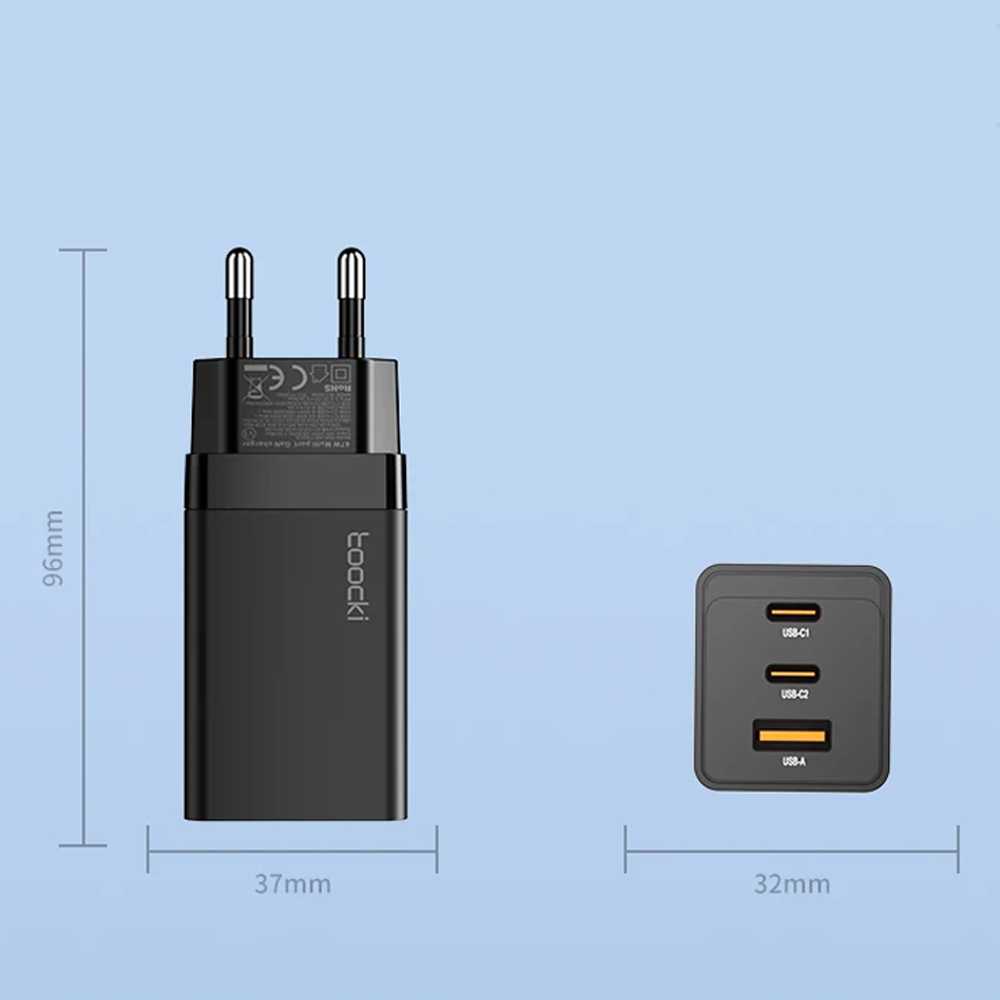 Jual Toocki Kepala Charger USB Fast Charging Multi Port PD QC 3.0 GaN ...
