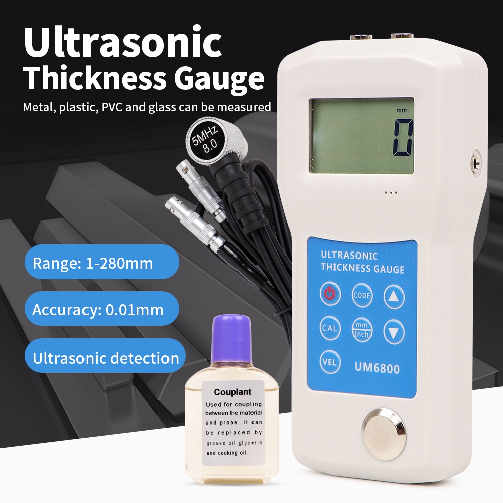 Jual UM6800 Digital Ultrasonic Thickness Gauge 1-280 mm High Precision ...