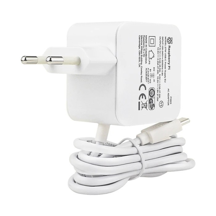 Jual Official Raspberry Pi 27W Usb-C Power Supply Adaptor 5.1V 5A For ...
