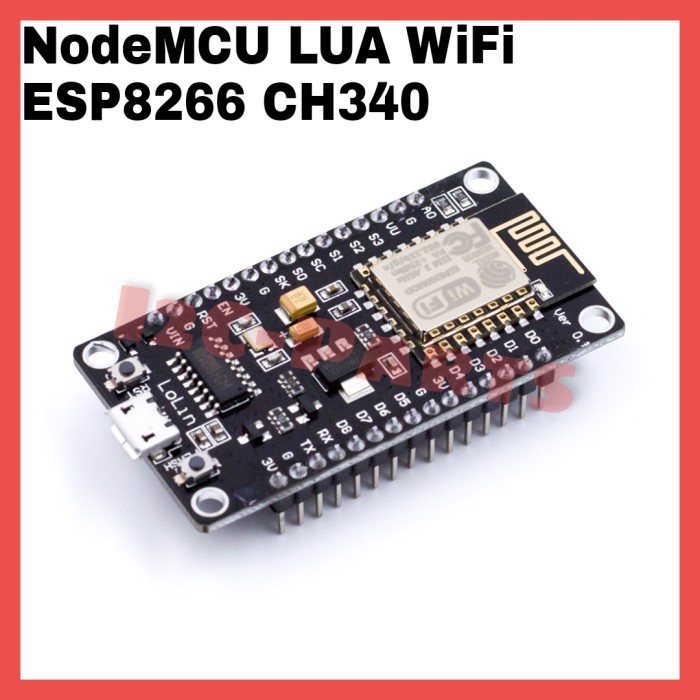 Jual New NODEMCU LUA WIFI V3 ESP8266 CH340 4MB 32MBits Flash Board ...