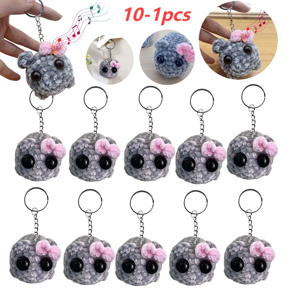 Jual Sad Hamster Meme Sound Music Plush Toy Sad Hamster Keychain with ...