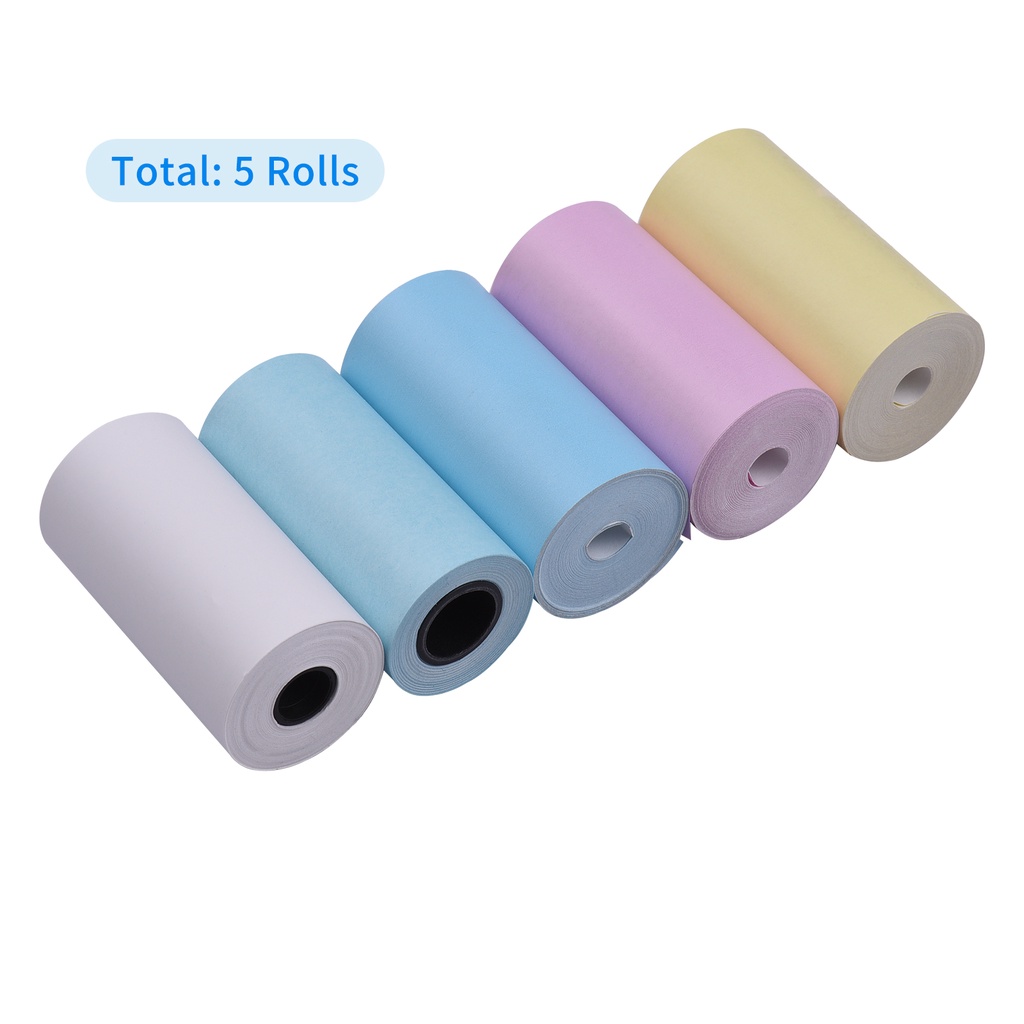 Jual 5pcs Color Thermal Paper Roll Set 57x30mm/2.17x1.18in Photo ...