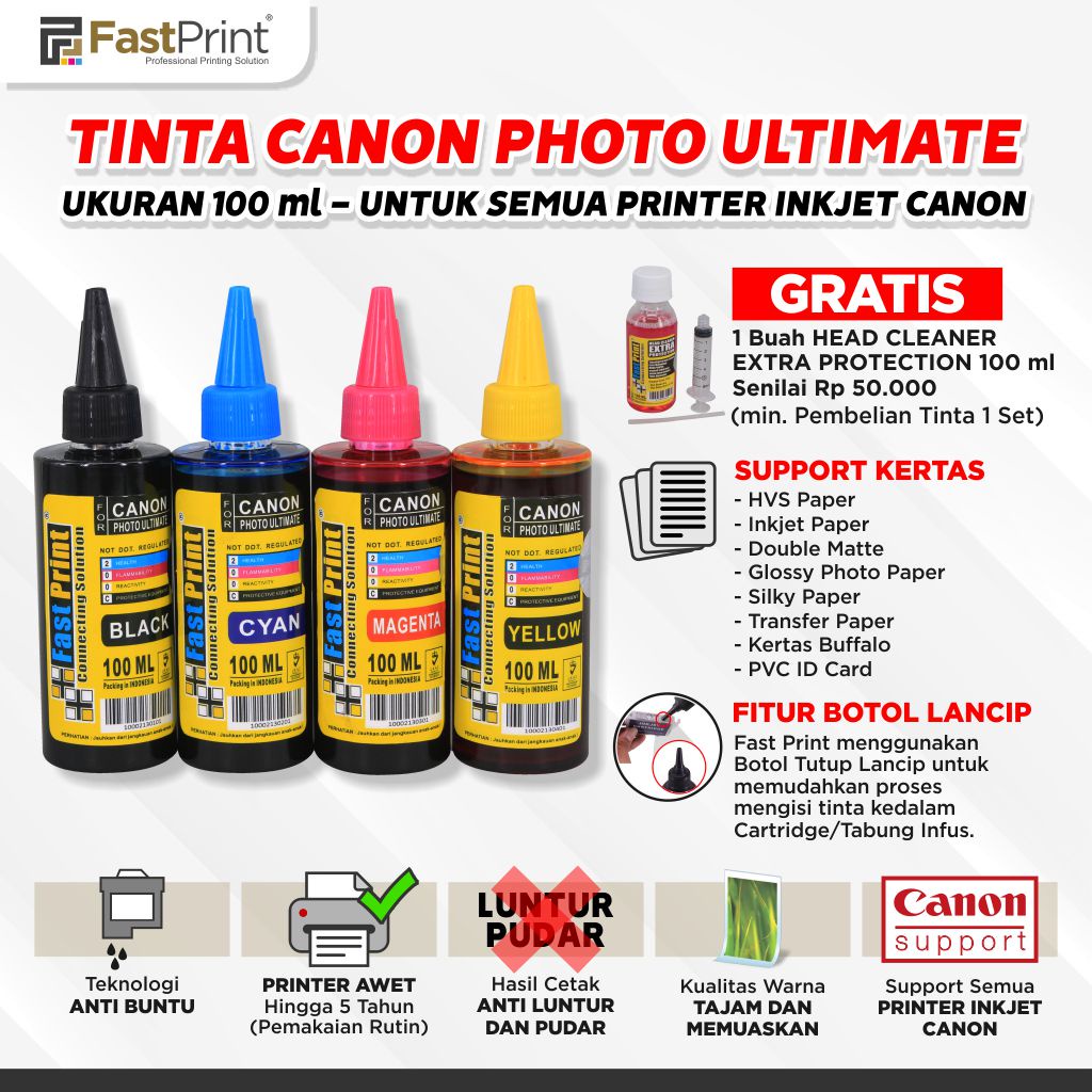 Jual Tinta Photo Ultimate 100ML Printer Canon -JuaraNyaProduct | Shopee ...