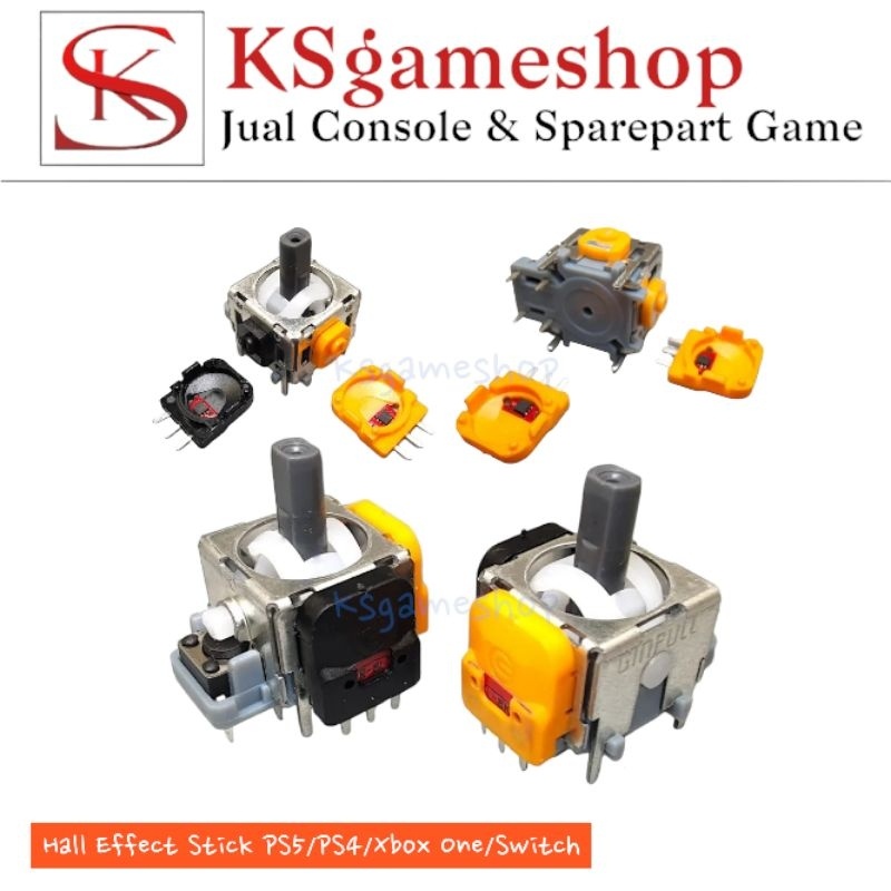 Jual Ginfull Hall Effect Stick Analog Stik PS5 PS4 Xbox One Switch -new ...