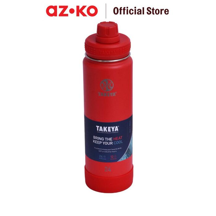 Jual AZKO Takeya 700 ml Botol Vacuum Flask Stainless - Merah Watermelon ...