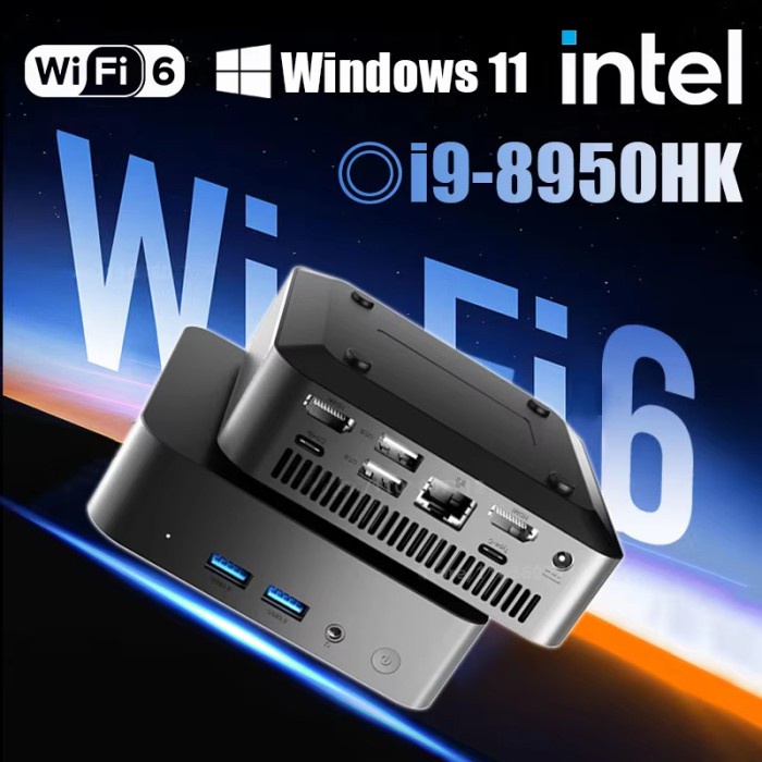 Jual Mini PC Intel Core i9 8950HK Ultra Compact Pocket PC Dual SSD Full ...