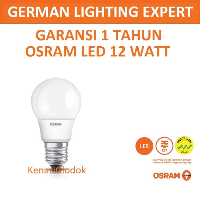 Jual IS New OSRAM Lampu LED 12W Bohlam white 12 watt Bulb 12watt 14 ...