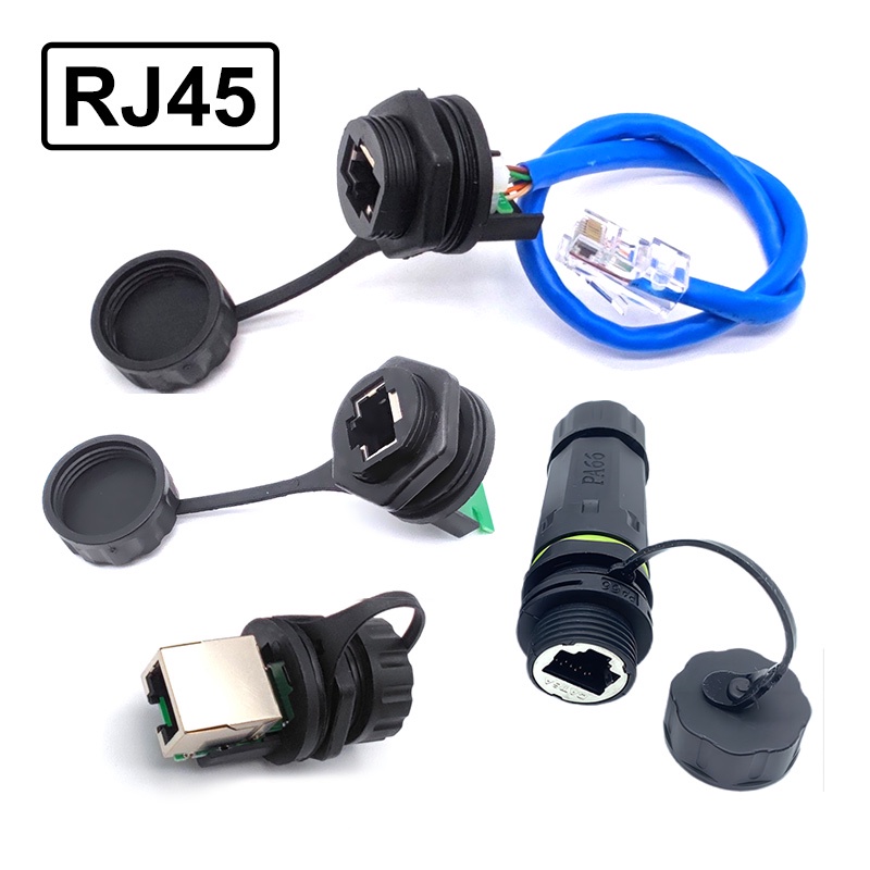 Jual NEW Waterproof M20 RJ45 Panel Socket IP67 CAT6A Network Cable ...
