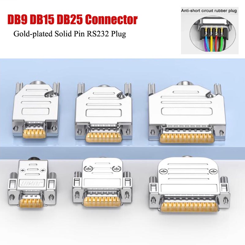 Jual NEW DB9 DB15 DB25 Male Female Connector Gold-plated Solid Needle 9 ...