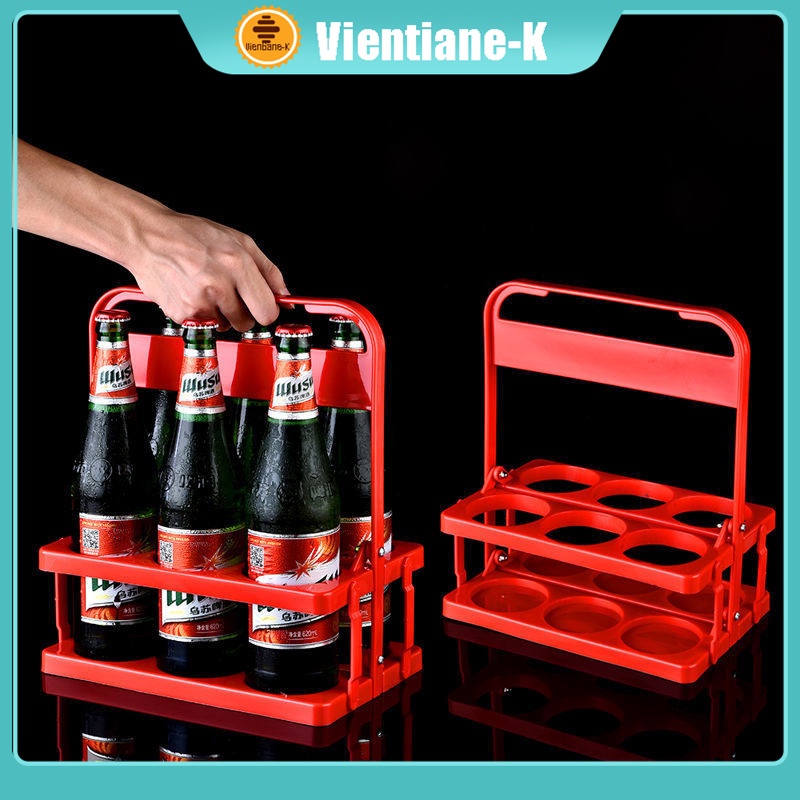 Jual RAK BOTOL WINE KERANJANG BIR LIPAT 6PACK REUSABLE HANDHELD BEER ...