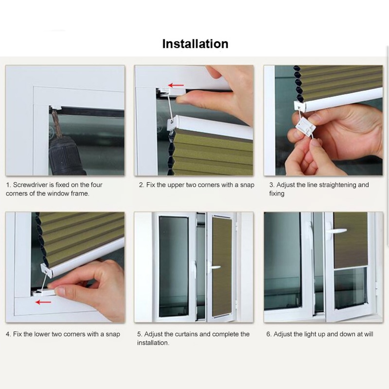 Jual Window Blinds Semi-Shading Cordless Honeycomb Blinds Curtain ...