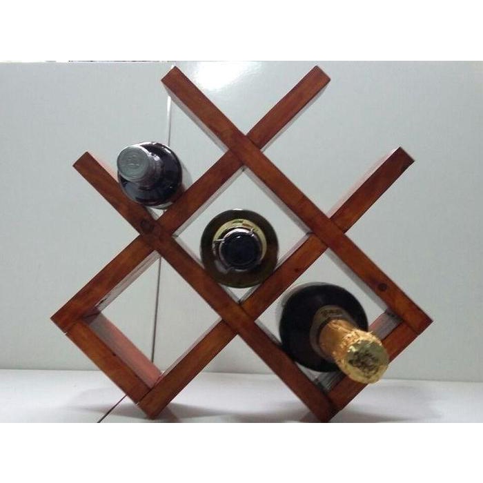 Jual RAK WINE KAYU, RAK WINE MEJA, RAK MINUMAN DENGAN KAPASITAS 6 BOTOL ...