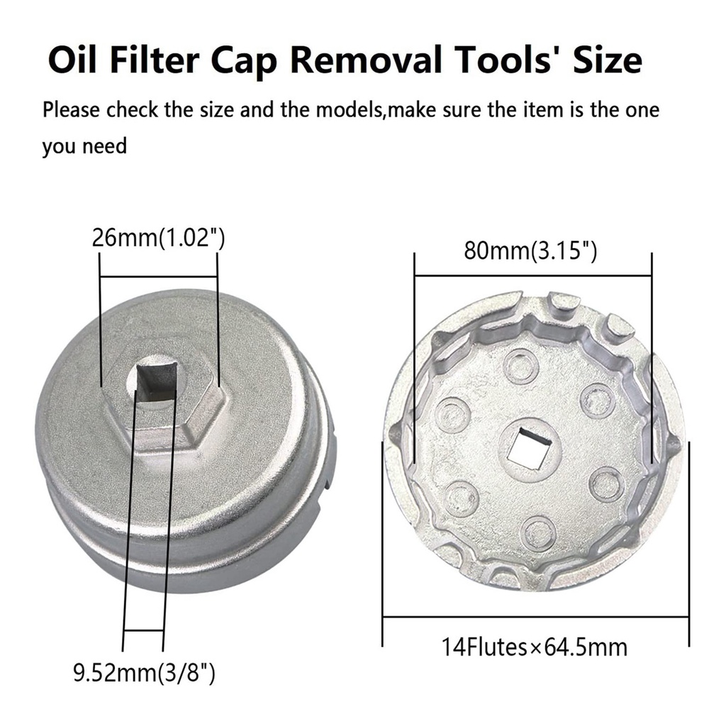 Jual NEW OIL FILTER WRENCH OIL FILTER CAP REMOVAL TOOL 14 FLUTE FOR ...
