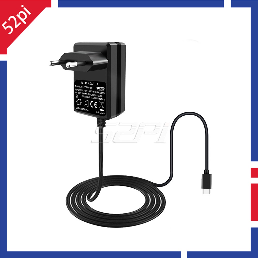 Jual MONEYRAIN 52Pi Raspberry Pi5 5V 5A Power Supply Adapter AC/DC 27W ...