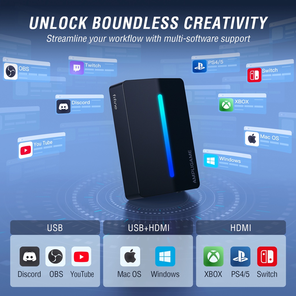 Jual Fifine Video Capture Card 4K Hdmi For Live Streaming And Gaming ...