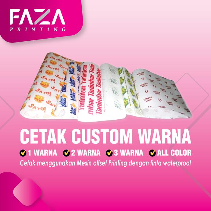 Jual Cetak Kertas Roti Custom 20 X 20 Cm ( 500 Pcs ) | Shopee Indonesia