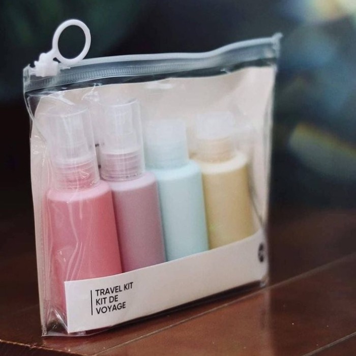 Jual Botol Spray Botol Lotion Miniso - Botol Travel Kit Kosong 5 Pcs ...