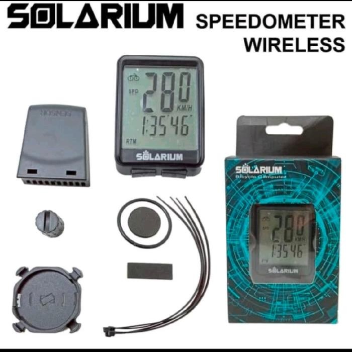 Jual Speedometer Digital Solarium Wireless Sepeda Dengan Fungsi Jam Dan ...