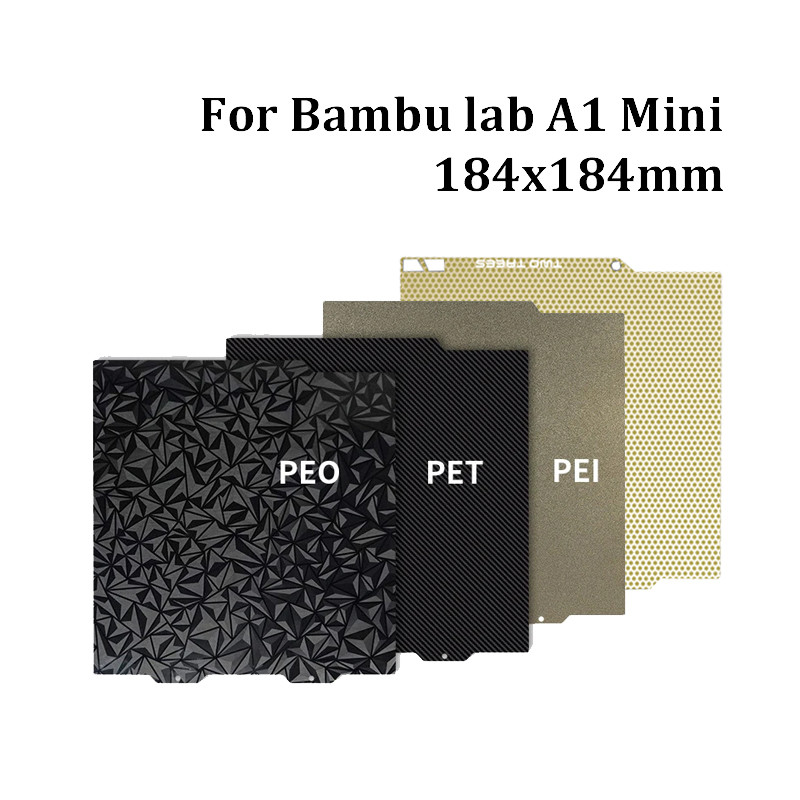 Jual BEST 184x184mm Bambu Lab A1 Mini Build Plate H1H PEO PET Smooth ...