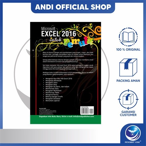 Jual Penerbit Andi - Buku Microsoft Excel 2016 Untuk Pemula | Shopee Indonesia