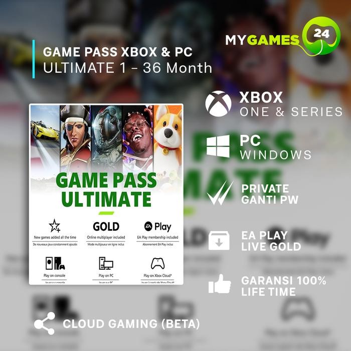 Jual Xbox Game Pass / Gamepass Ultimate Xbox Pc Cloud Gaming -New | Shopee Indonesia