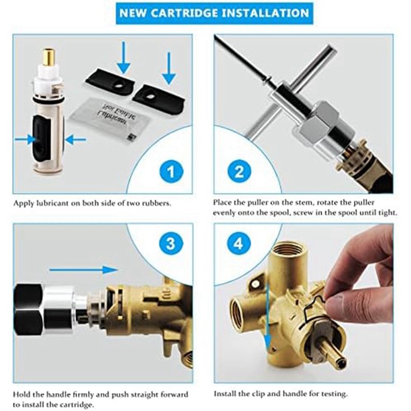 Jual 1222 Replacement Cartridge With Tool 104421 And Retaining Clip Tub Shower Repair Kit For ...