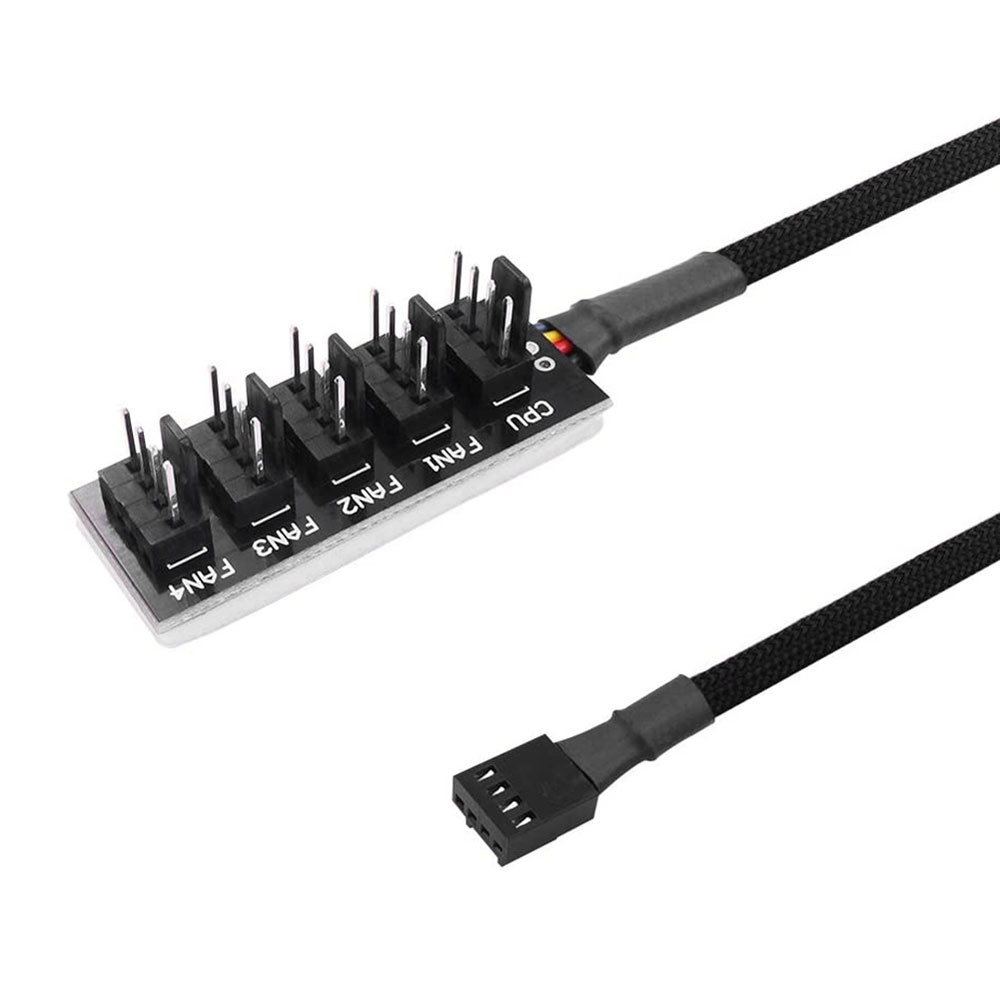 Jual PC Case CPU Cooler Fan 1 to 5 Way 4-Pin PWM Computer Cables ...