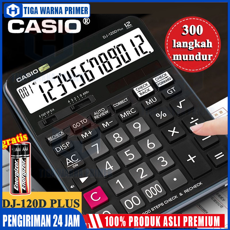 Jual CASIO Desktop Calculator /Kalkulator kerja Casio ilmiah MJ-120D PLUS/DJ-120D PLUS ...