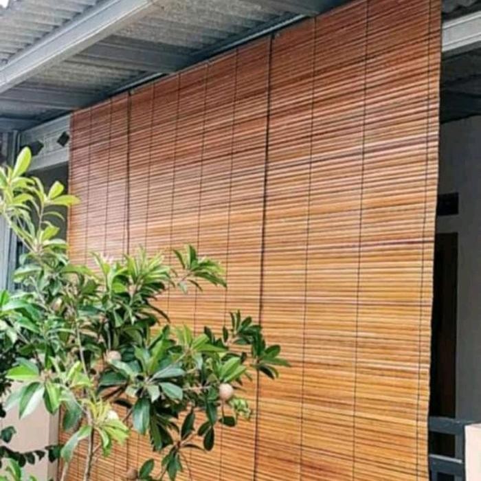 Jual tirai/krey Kerai kerei bambu sawit jendela tarik hotel jepang | Shopee Indonesia