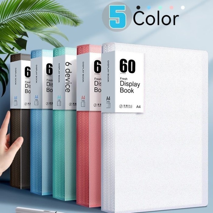 Jual 5 Colors A4 Plastic Budget Binder File Folders Documents Booklet ...