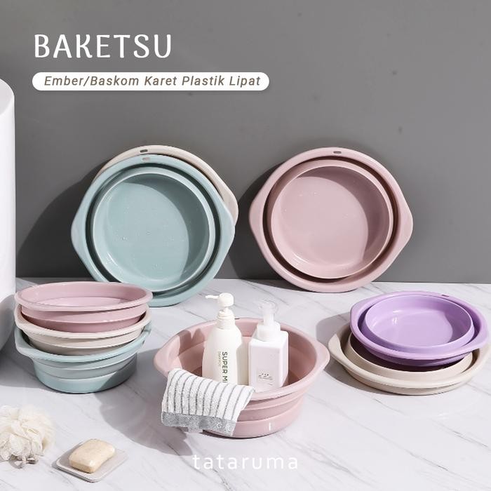 Jual BAKETSU - Ember Baskom Lipat Karet Foldable Serbaguna Cuci ...